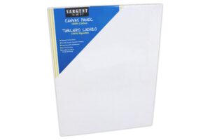 sargent art 90-3016 20x30-inch canvas panel, 100% cotton, white,blue