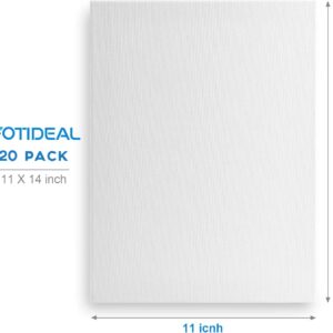 GOTIDEAL Bulk Canvases for Painting, 11x14 inch Value Pack of 20, Gesso Primed White Blank Canvas Boards - 100% Cotton Art Supplies Canvas Panel for Acrylic Paint, Pouring, Oil Paint, Gouache