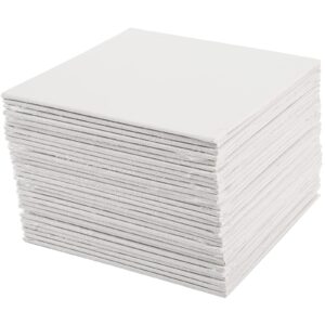 tosnail 36 packs 6" x 6" artist painting canvas panels white blank stretched canvas canvas board small paint canvases for oil or acrylic painting party