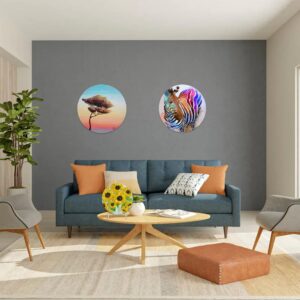 Round Canvas, 8 Pack Circle Canvases for Painting, Pre Stretched Round Canvases, Circle Art Canvases Panels for Acrylic Painting, Pouring, Oil Paint - Included 4pcs 12x12'', 4pcs 8x8'' Round Canvases