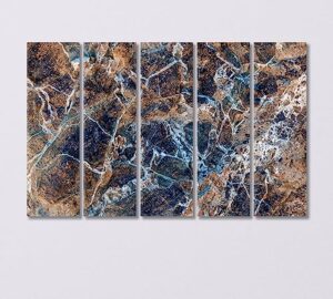 natural marble stone canvas print 5 panels / 36x24 inches