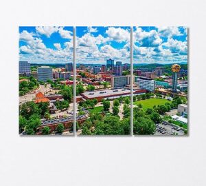 downtown knoxville tennessee usa canvas print 3 panels / 36x24 inches