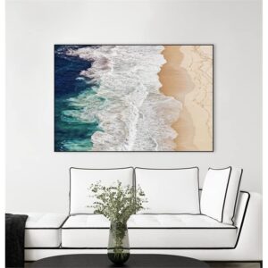 Giant Art Canvas 36x24 Feldtkeller - Where the Ocean Ends Framed in White