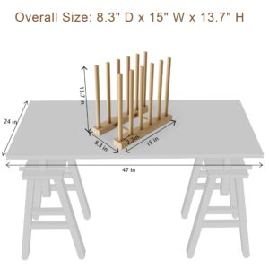 UNZERO Art Storage Rack, Art Drying Rack, Wood Storage Stand for Canvas Boards, Panel, Frame, Drawing Board, Printed Matter, Paper Pad, Backing Plate (8.3" D x 15" W x 13.7" H)