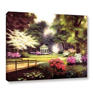 egidio antonaccio ''azalea secrets'' 3 piece floater framed canvas set, 24x36