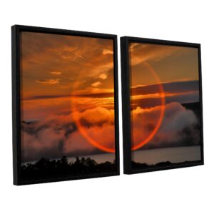 artwall 2 piece "steve ainsworth's circle around sun" floater framed canvas artwork, 24" x 36"