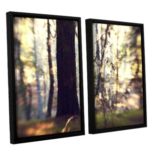 artwall 2 piece elana ray's titan of the forest set floater framed canvas, 24 x 36", multicolor