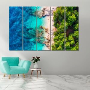 Croatia's Turquoise Coast Canvas Print 5 Panels / 36x24 inches