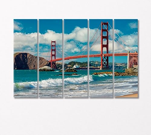 Golden Gate Bridge California USA Canvas Print 3 Panels / 36x24 inches