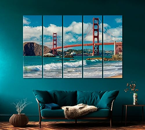 Golden Gate Bridge California USA Canvas Print 3 Panels / 36x24 inches