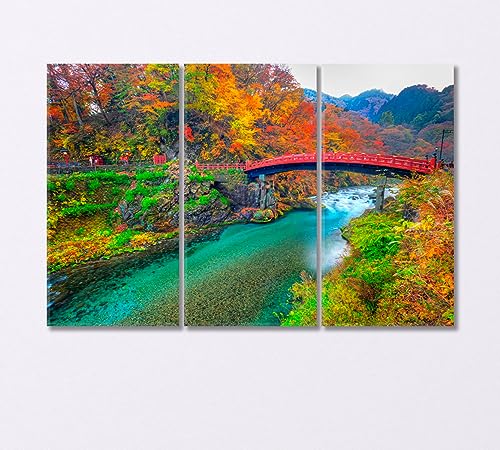 Shinkyo Bridge in Autumn Season Japan Canvas Print 5 Panels / 36x24 inches