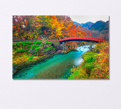 Shinkyo Bridge in Autumn Season Japan Canvas Print 5 Panels / 36x24 inches