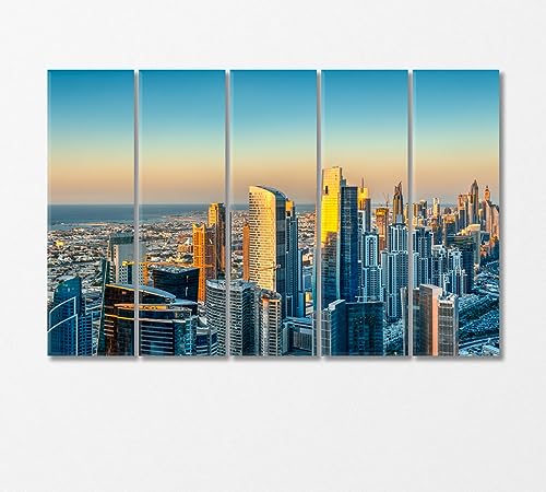 Business Bay Towers in Dubai Canvas Print 1 Panel / 36x24 inches