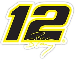 r and r imports, inc ryan blaney #12 4" round kiss cut decal new for 2020