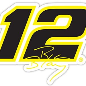 R and R Imports, Inc Ryan Blaney #12 4" Round Kiss Cut Decal New for 2020