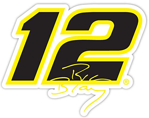 R and R Imports, Inc Ryan Blaney #12 4" Round Kiss Cut Decal New for 2020