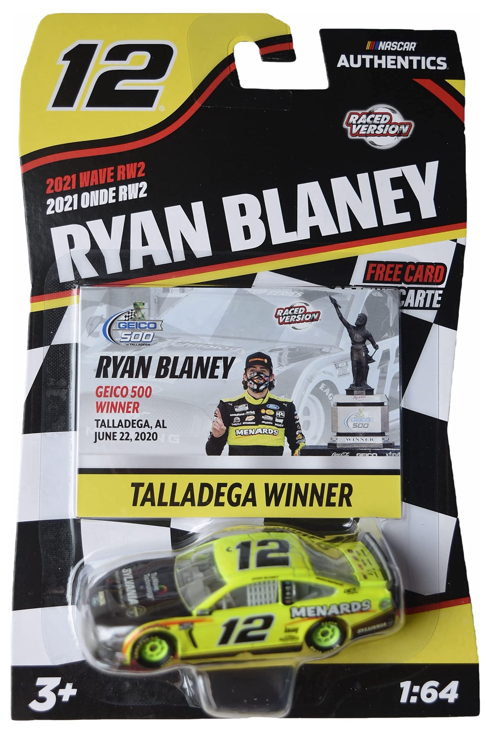 Nascar Ryan Blaney, 2021 Wave RW2 #12 [Talladega Winner]