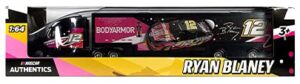 action, ryan blaney 2021 #12 1/64 1:64 scale diecast hauler trailer truck tractor semi rig transporter metal cab/tractor, plastic trailer, action