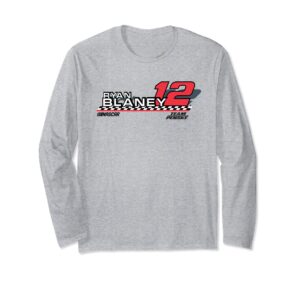 nascar - ryan blaney - drop shadow long sleeve t-shirt