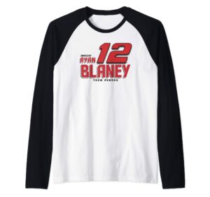 nascar - ryan blaney - carbon fiber raglan baseball tee