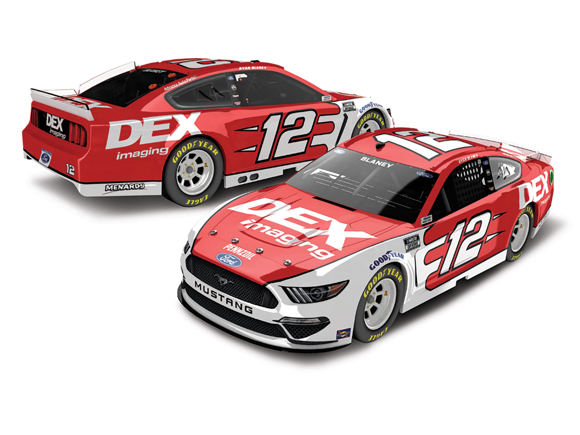 Lionel Racing R Blaney 1/64 HT DEX Imaging 21 Mustang, Multicolor