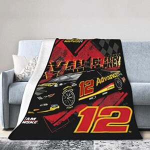 ryan blaney 12 all season fleece blanket throw ultra soft flannel blanket digital printed premium fluffy microfiber fleece 50"x40"