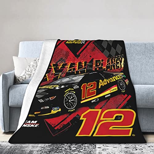 Ryan Blaney 12 All Season Fleece Blanket Throw Ultra Soft Flannel Blanket Digital Printed Premium Fluffy Microfiber Fleece 50"x40"