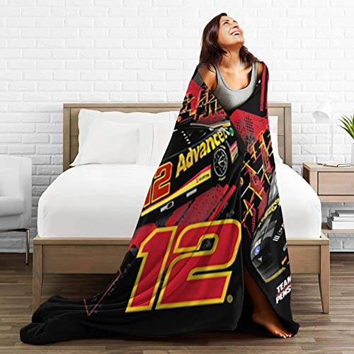 Ryan Blaney 12 All Season Fleece Blanket Throw Ultra Soft Flannel Blanket Digital Printed Premium Fluffy Microfiber Fleece 50"x40"