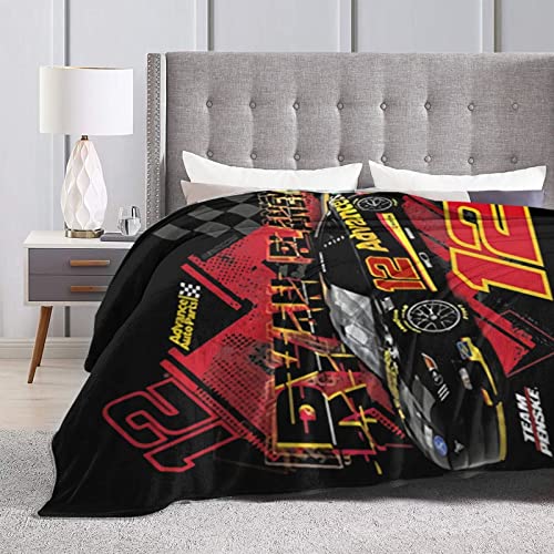 Ryan Blaney 12 All Season Fleece Blanket Throw Ultra Soft Flannel Blanket Digital Printed Premium Fluffy Microfiber Fleece 50"x40"