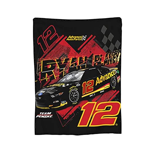 Ryan Blaney 12 All Season Fleece Blanket Throw Ultra Soft Flannel Blanket Digital Printed Premium Fluffy Microfiber Fleece 50"x40"