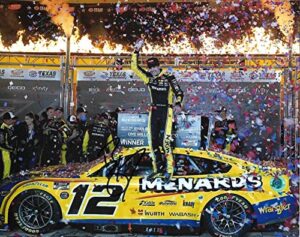 2022 ryan blaney texas all star win nascar signed auto 8x10 photo w/coa - autographed nascar photos