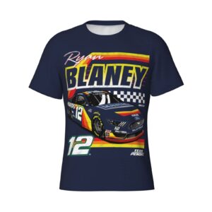 ryan blaney 12 men's t-shirt crewneck t-shirt tight sport short sleeve classic printing performance