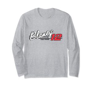 nascar - ryan blaney - script long sleeve t-shirt