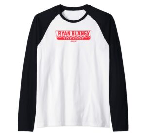 nascar - ryan blaney - distressed stamp raglan baseball tee