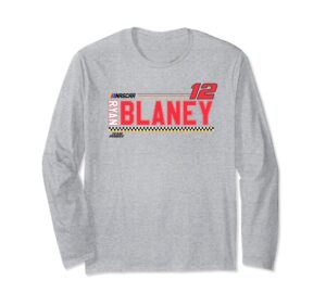 nascar - ryan blaney - stripes long sleeve t-shirt