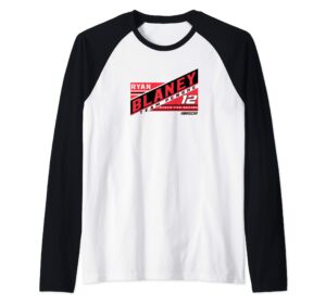 nascar - ryan blaney - oil can raglan baseball tee