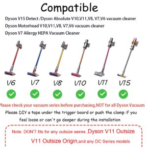 REEYEAR Power Button On/Off Control Clamp Compatible with Dyson Absolute/Motorhead V6 V8 V7 V10 V11 V15 Series Vacuum Cleaner, Dyson Trigger Lock, Free Your Gripping Fingers,1 Pack