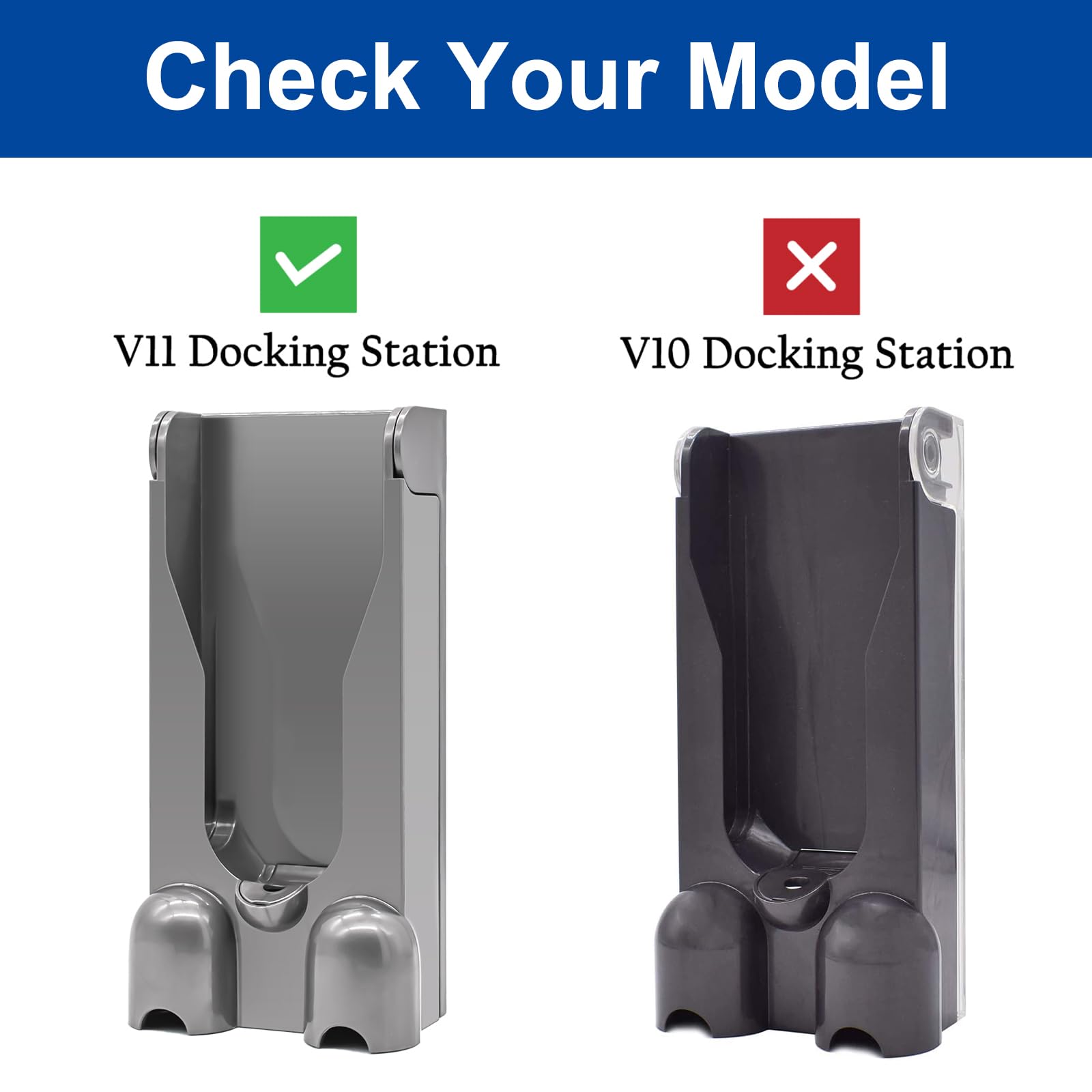 Garbage fighter Vacuum Docking Station Replacement - Wall Mounted Accessories Bracket Compatible with Dyson V11 V15 Vacuum Cleaner Only Part No. 970011-01/970011-02