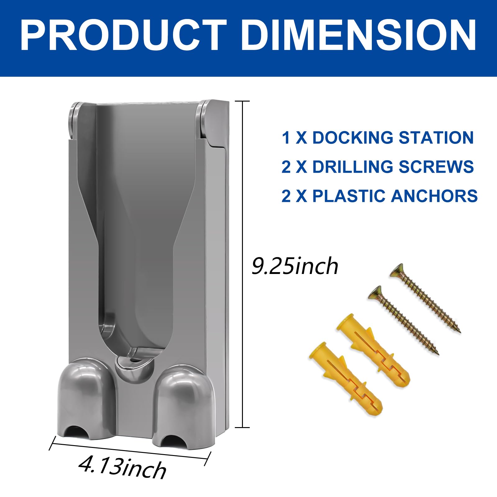 Garbage fighter Vacuum Docking Station Replacement - Wall Mounted Accessories Bracket Compatible with Dyson V11 V15 Vacuum Cleaner Only Part No. 970011-01/970011-02