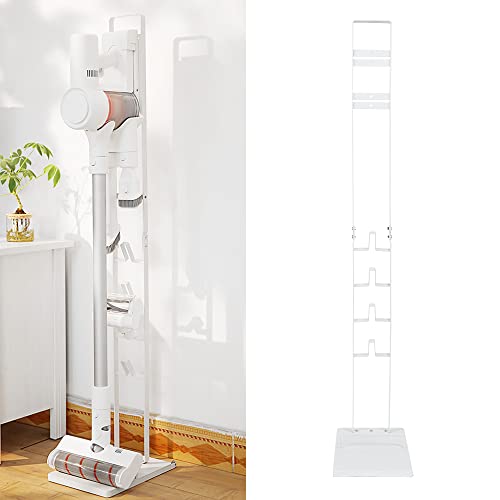 IZSOHHOME Vacuum Stand for Dyson,Handheld V15 V11 V10 V8 V7 V6 DC30 DC31 DC34 DC35 DC58 DC59 DC62 Cordless Vacuum Cleaners,Stable Metal Storage Bracket Holder(White)