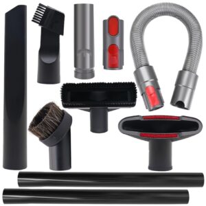 vacuum attachments kit for dyson v15 v12 v11 v10 v7 v8, upgrade your cleaning game with our flexible extension hose & vacuum attachments