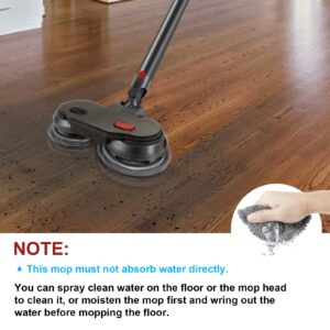 ARyee Electric Mop Head Attachment for dyson V15 V11 V10 V8 V7 Wet&Dry Dual-Use Vacuum Cleaner with Removable Water Tank, 6 Washable Mop Pads