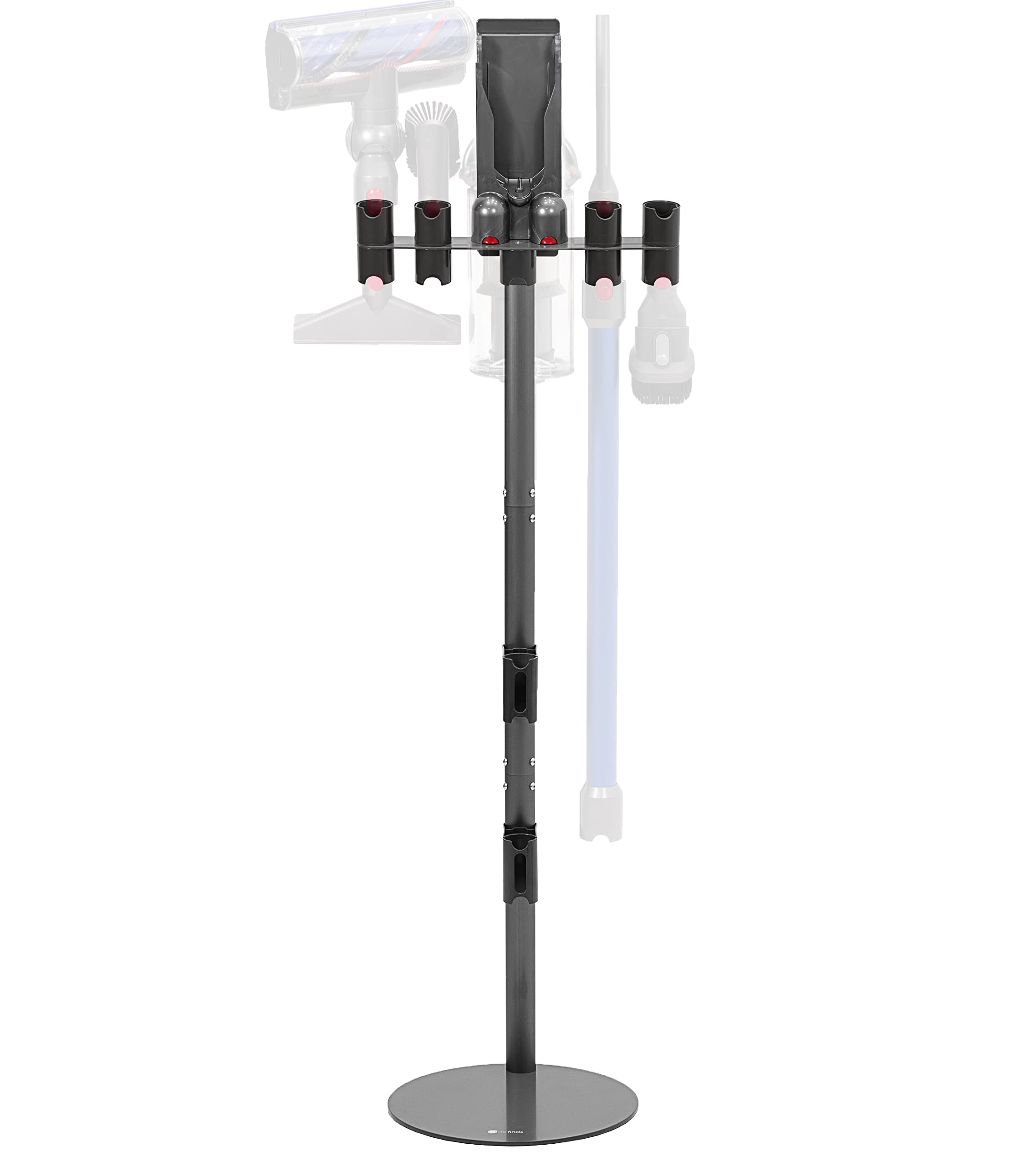 Life Finds Floor Stand Designed for Dyson Handheld Vacuums V6, V7, V8, V10, V11, V12, V15, No Drill Vacuum Stand, Docking Station, Accessory Mount, Black, LF-VFS1A