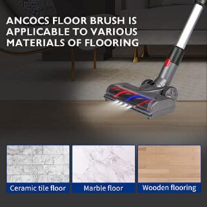 Ancocs Soft Roller Brush for Dyson V7 V8 V10 V11 V15 Vacuum Replacement Parts, Hardwood Floor Attachments with LED Light (D13)