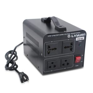 cantonape voltage transformer converter 1000 watt step up/down convert from 110-120 volt to 220-240 volt and from 220-240 volt to 110-120 volt with 2 us outlets, 2 universal outlets