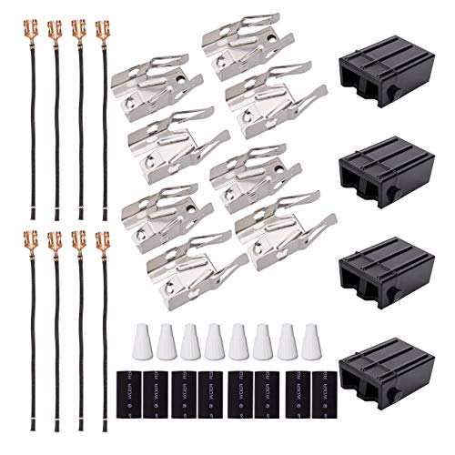 330031 Range Receptacle Burner Receptacle Kit for Whirlpool Kenmore Sears and Roper Refrigerator Oven 814399 5303935058(4 Pack)