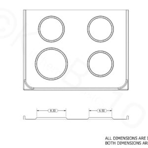 KITCHEN BASICS 101 Made in the USA 316048413 & 316048414 Range Burner Chrome Drip Pans Replacement for Frigidaire Kenmore Electric Stove w/Locking Slots, 2 Small 6-Inch & 2 Large 8-Inch Pans, 4 Pack