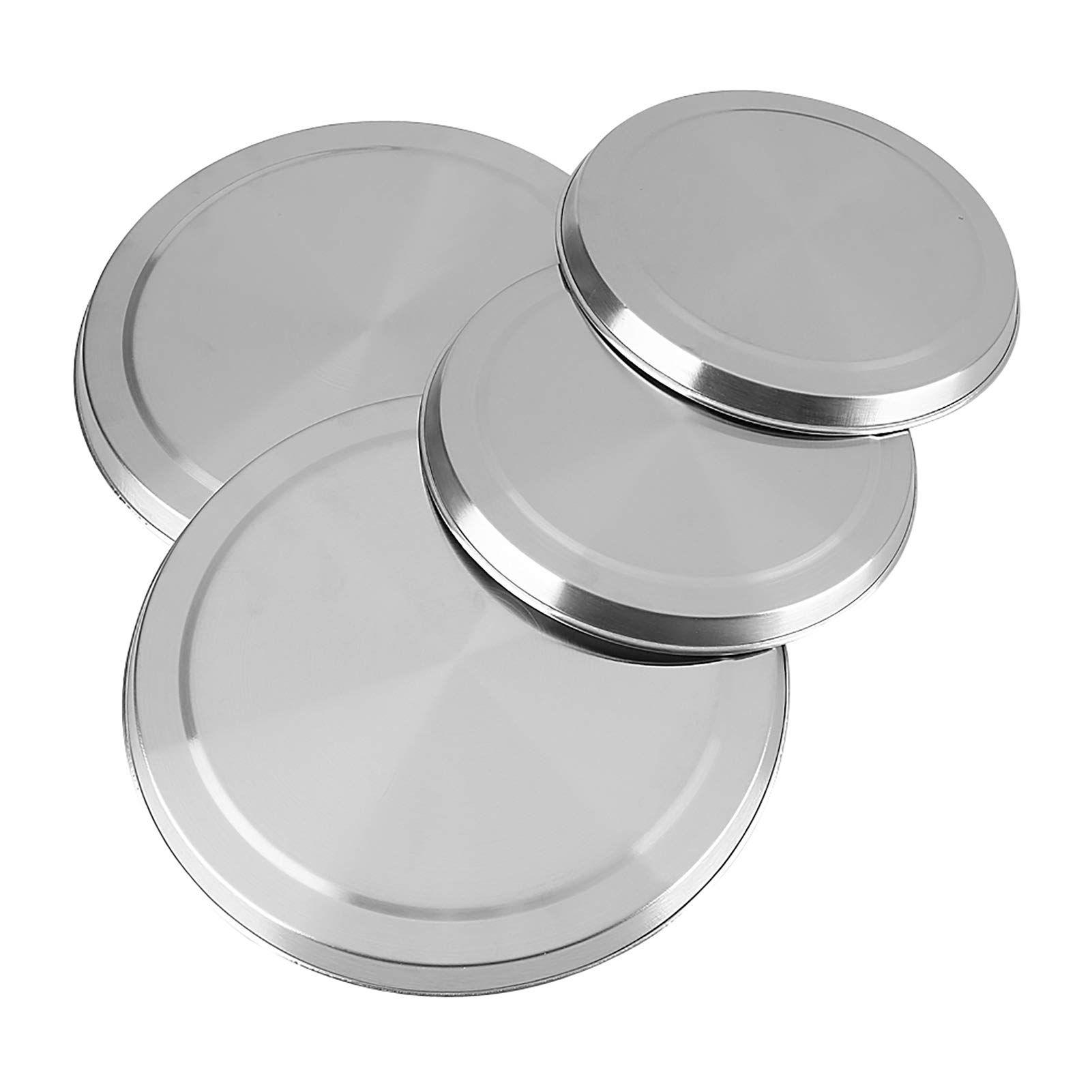 Electric Stove Burner Covers, Stainless Steel Round Kitchen Stove Top Burner Covers Cooker Protection, Set of 4, 2pcs 8.3 and 2pcs 6.7"