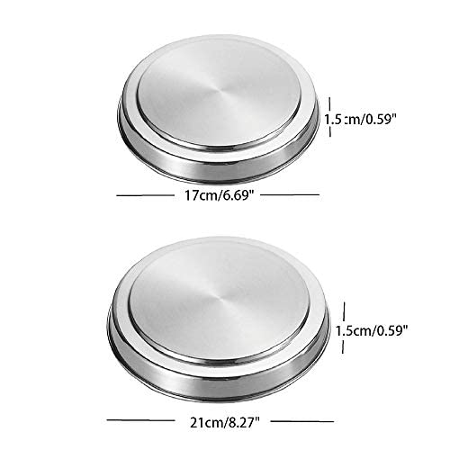 Electric Stove Burner Covers, Stainless Steel Round Kitchen Stove Top Burner Covers Cooker Protection, Set of 4, 2pcs 8.3 and 2pcs 6.7"