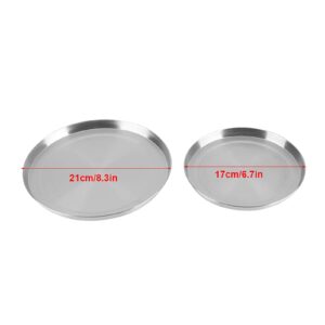 Electric Stove Burner Covers, Stainless Steel Round Kitchen Stove Top Burner Covers Cooker Protection, Set of 4, 2pcs 8.3 and 2pcs 6.7"